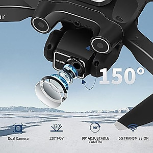 GPS Drone with Camera for Adults, Drones with Altitude Hold, Circle Fly, Waypoint Fly, Foldable RC Quadcopter Toys Gifts for Kids