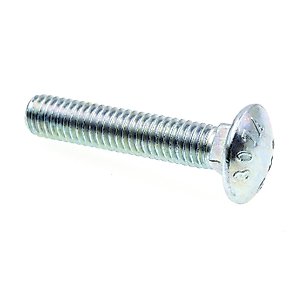Prime-Line 9063592 Carriage Bolts, 3/8 In.-16 X 2 In., A307 Grade A Zinc Plated Steel (50 Pack)