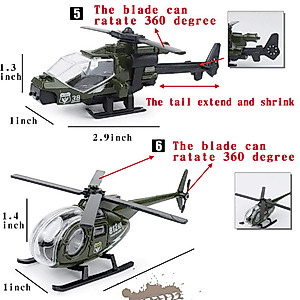 23 Pack Die-cast Military Vehicles Sets,6 Pack Assorted Alloy Metal Army Models Car Toys,16 Pack Soldier Army Men,1 Playmat,Mini Army Toy Tank,Panzer,Anti-Air Vehicle,Helicopter Playset for Kids Boys