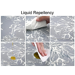 Cosilyt 3×5 Feet Extra Large 1/10" Ultra Thin Front Door Mat Indoor Entryway Area Rug for Inside Entry, Non Slip Washable Rubber Interior Door Mats Entrance Home, Baroque Grey