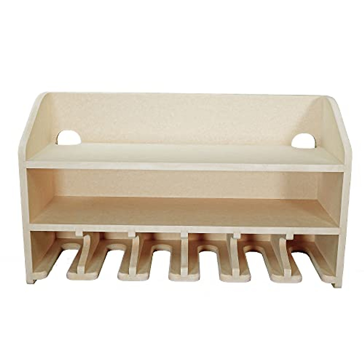 TrunkWorks Heavy Duty 6 Bay Cordless Drill Wall Mount Organizer Shelf Storage & Battery Charging Station - Gifts for Dad/Men