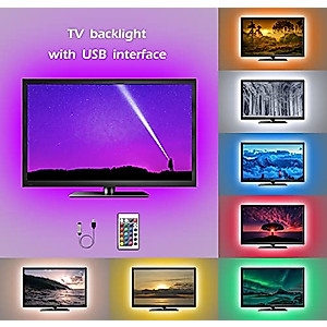 EDIYSUNG LED Lights for TV 15 ft, LED Strip Lights for 65-75 inch TV Backlight