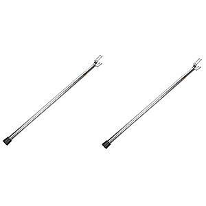 DOITOOL 2pcs Garment Ceiling Indoor Reach Adjustable for Outdoor Extending Clothes Telescoping Clothesline Inch Pole Bar Shelf Rod Stick Clothing Hook Telescopic Reaching with Long Clo