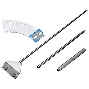 MiguCo Stainless Steel Algae Scraper Cleaner with 10 Blades for Aquarium Fish Plant Glass Tank