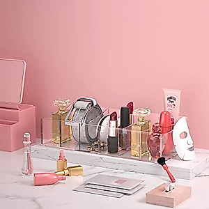 KDSKSC Belt Organizer, Acrylic Belt Storage Holder for The Closet and Drawer, 6 Compartments Belt Container Clear Display Case for Tie and Bow Tie