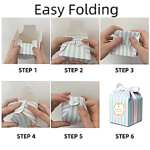 iyunchao Pink Party Favor Boxes 4.5x3.15x3.15 Inch (50 Pack), Treat Boxes Party Favors for Birthday Party Wedding Baby Shower, Cute Cookie Box for Kids Boys Girls