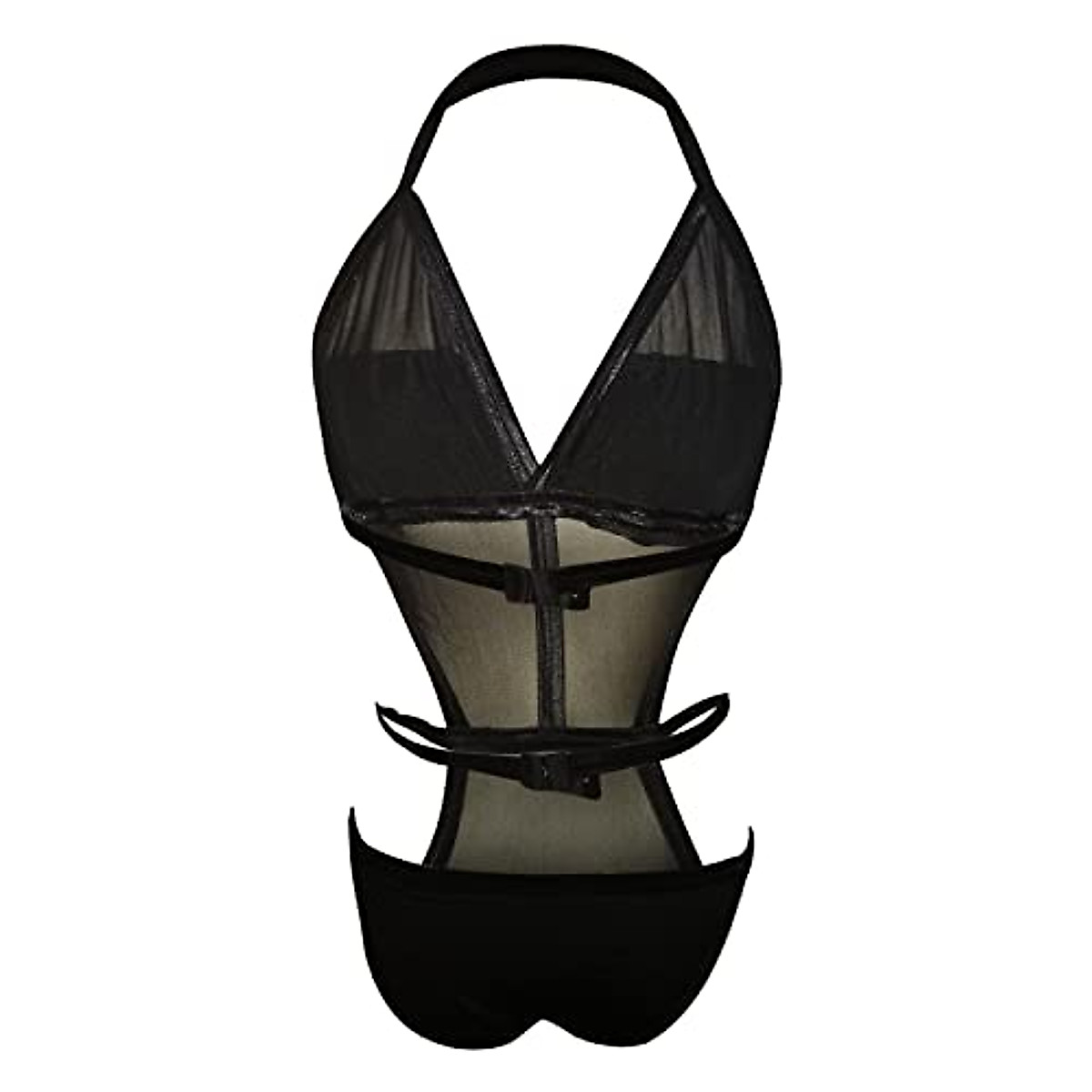Recent Orders Placed Women's Sexy Bodysuit Lingerie Sheer Mesh See Through Babydolls for Sex/Play Women Halter Teddy Underwear Black