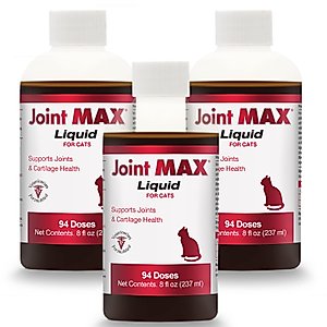 Joint MAX Liquid for Cats - Vitamins, Minerals, Antioxidants - Glucosamine, Chondroitin - Supports Joints and Cartilage Health, Chicken Flavor - Veterinarian Formulated - 24 fl oz