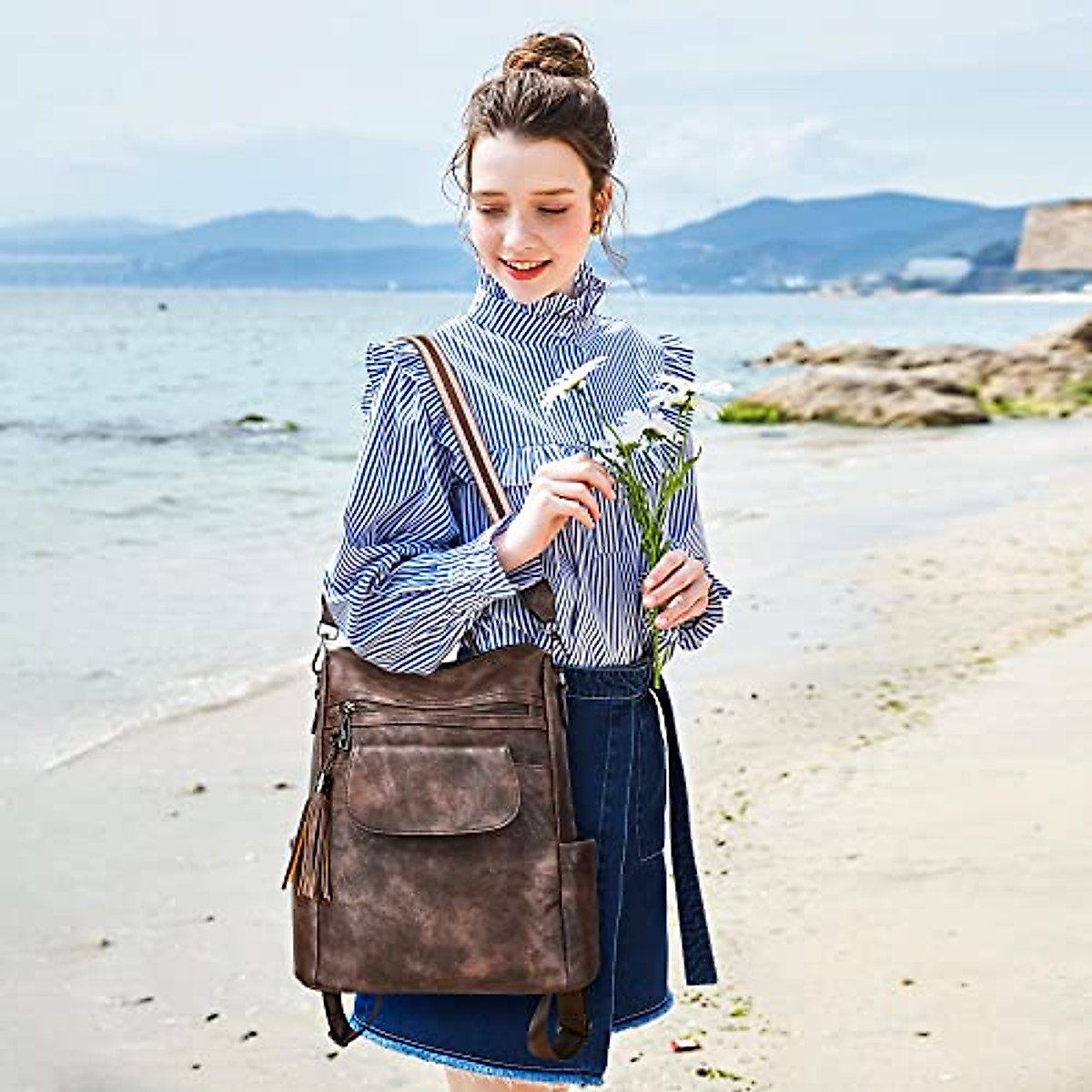 Mroede Backpack Purse for Women, Purse Backpack for Women, Womens Backpack Purse Shoulder Bag School Travel