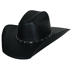 Bullhide Justin Moore Hank It - (50x) Straw Cowboy Hat (6 7/8) Black