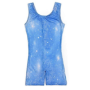 DANSHOW Gymnastics Leotards for Girls Kid Shiny Biketard Child Athletic Unitard(40701-S)