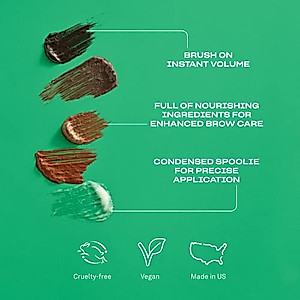 Babe Original Volumizing Eyebrow Filler For Thicker Brows - Tinted Brow Gel with Peptides & Biotin, Smudge Resistant Brow Mascara, Dark Brown