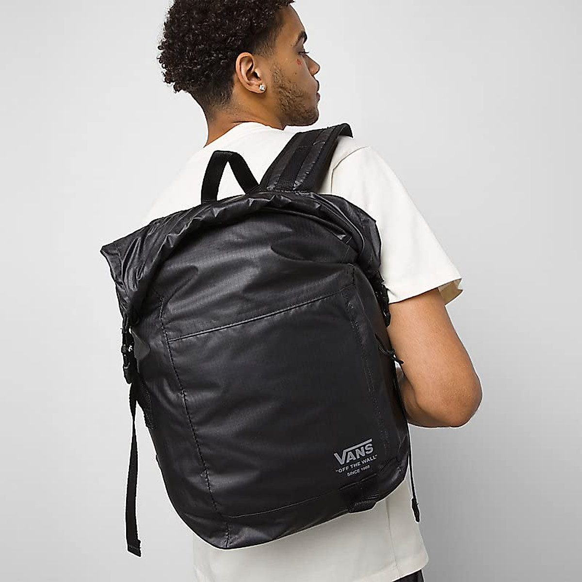 Vans Men's Roll Top Backpack, Black, One Size