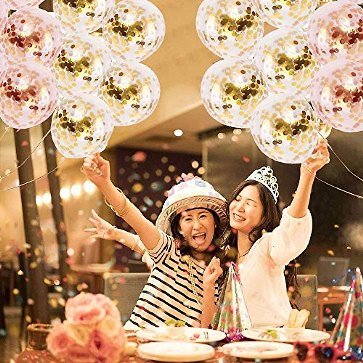 40 Pack Unicorn Latex Balloons For Arch Kit Column Garlands Banner Helium Confetti Balloons for Happy Birthday Party Wedding Celebrations Gold Rose Bulk Cute Party Decoration Supplies (12 Inch)