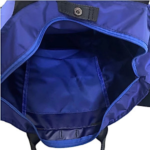 JiangYY Women Men Large Vintage Nylon Tote Shoulder Bag Shopping Bag Handbag (Blue)