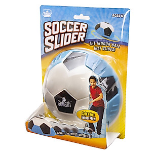 Goliath Sports Soccer Slider Soft Soccer Ball Shaped Foam Slider Effortlessly Glides Over Smooth Surfaces - for Indoor Game Play, Blue