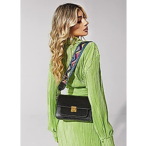 LL LOPPOP Small Retro Split Genuine Leather Crossbody Shoulder Bag for Women, Clutch Square Purses Handbags with Two Adjustable Straps 204204