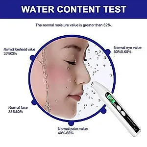 Skin Moisture Analyzer Portable, 0~99.9% Skin Moisture Detector Digital LCD Skin Face Moisture Oil Analyzer Monitor Tester Detector