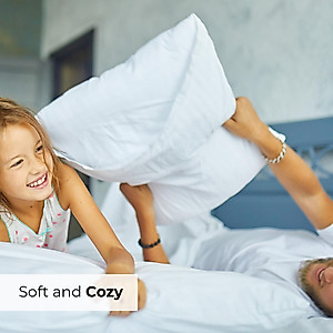 Queen Pillow Cases Set of 2 - Soft, Hotel Quality Pillowcase Covers - Comfy, Luxury Bedding for Women, Men, Kids & Teens - Machine Washable Pillow Protectors - 2 Piece - Queen Size White Pillow Cover