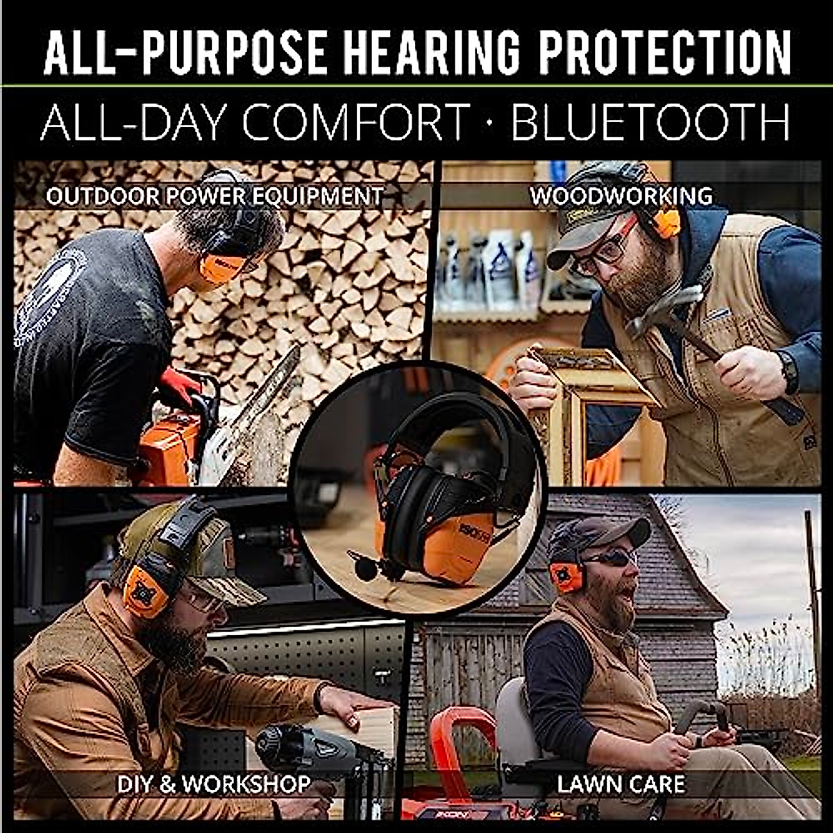 ISOtunes LINK 2.0 Bluetooth Earmuffs: Upgraded Wireless Hearing Protection with 50 Hour Battery Life and 25 dB Noise Reduction Rating