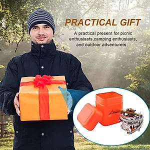 WADEO Camping Gas Stove, 3700W Portable Backpacking Stove with Piezo Ignition, Portable Burner, Camping Stove Adapter and Carrying Case for Outdoor Cooking