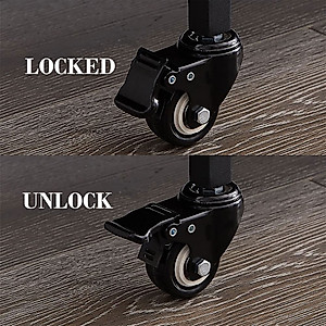 LVB Bar Cart with Wine Rack, 2 Tier Kitchen Cart on Wheels, Industrial Wood and Metal Portable Coffee Cart Table for Home, Rustic Modern Mobile Rustic Rolling Serving Cart with Shelves, Dark Oak