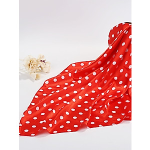 SATINIOR 1950s Chiffon Scarf Chiffon Scarf Square Handkerchief Neck Scarf Satin Ribbon Scarf Hair Tie for Women