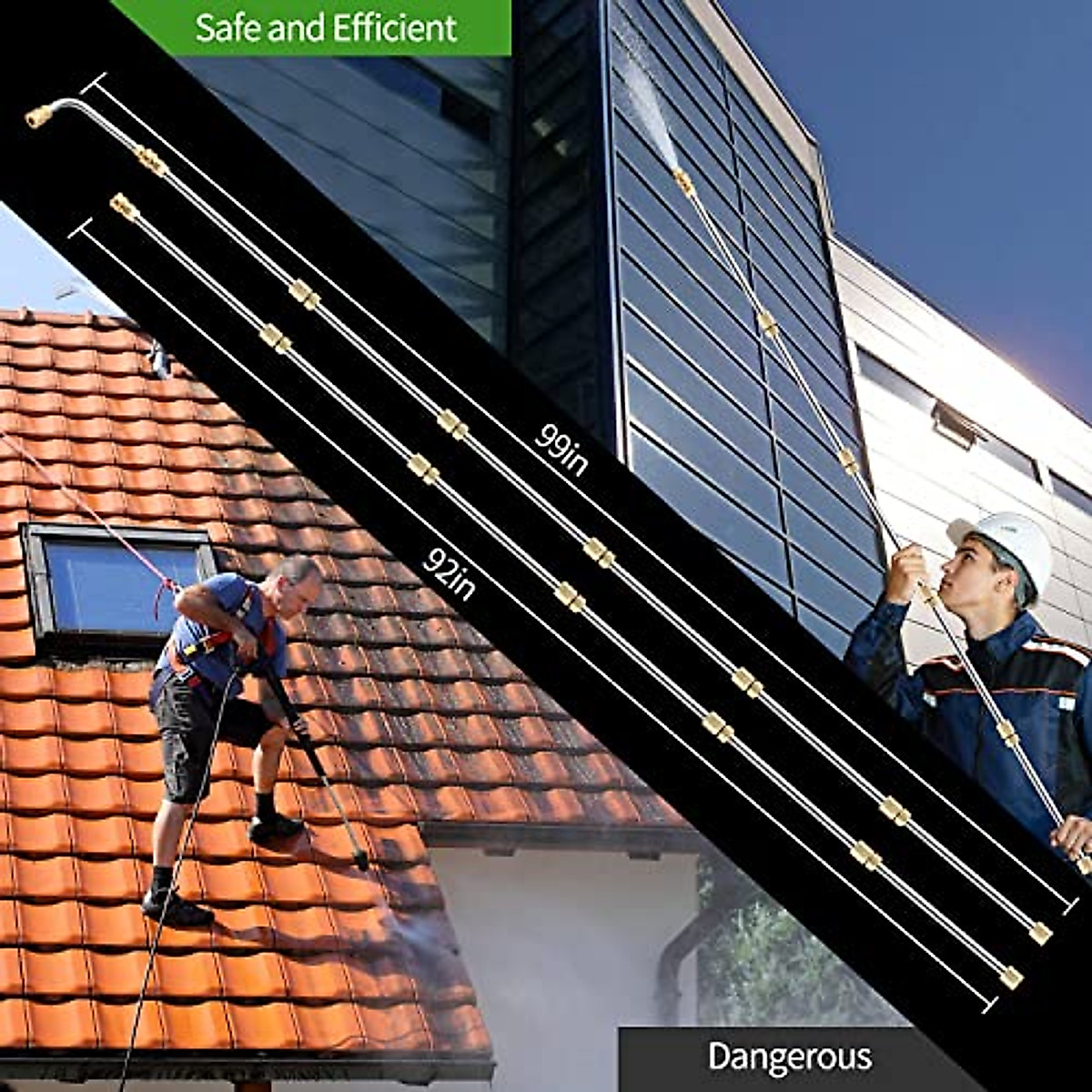 FGBNM 1/4" High Pressure Washer Gun Kit, Including 8pcs Washer Extension Wands, 6pcs Nozzle Tips, 1L Foam Cannon with Other Accessories