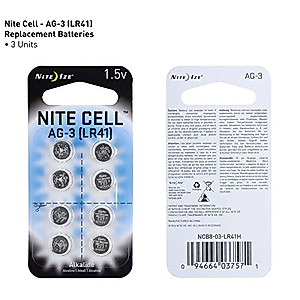 Nite Ize Nite Cell AG-3 LR41 Replacement Batteries (8-Pack)