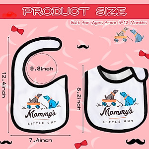 2ooya 7Pcs Cotton Waterproof Baby Bibs Adjustable Hook Loop Closure Infant Bib Unisex Black Red Newborn Babies Food Bibs Baby Keepsake Gift for Eating Teething Drooling Feeding（6-12 Months）