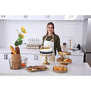 XINLIYA 4Pcs Set Metal Cake Stands Gold Cupcake Stands Holder Fruits Candy Dessert Display Plate Serving Tower for Wedding Birthday Baby Shower Party Celebration Home Decoration