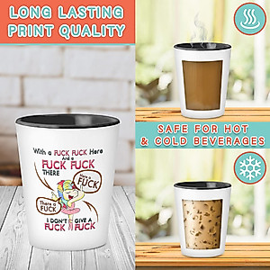 Unicorn Shot Glass 1.5 oz, Witty Funny Rainbow Pegasus Fairy Magical Myth Cute Quirky Sarcasm Saying Magical Horse for Men Women Adult, White