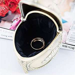 GaRcan Trinket Display Storage Creative Personality Desktop Jewelry Storage Box Collection Box Zinc Alloy Diamond Jewelry Box for Girls Ladies Women (Color : Bronze, Size : 8X6