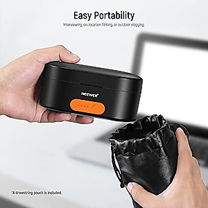 NEEWER Wireless Charging Case Compatible with Rode Wireless GO Wireless GO II, 3-Channel PD Fast Charging Portable Charger with Type-C, Built-in 3400mAh Battery for Compact Wireless Microphone System