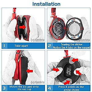 Geekria QuickFit Replacement Ear Pads for JBL E55BT Headphones Ear Cushions, Headset Earpads, Ear Cups Cover Repair Parts (Green)