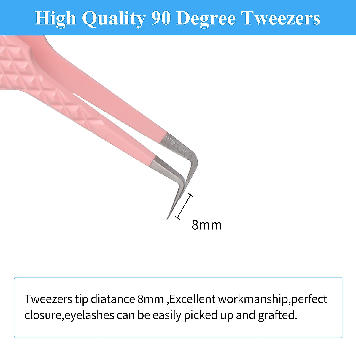 Lash Tweezers Lash Tweezers for Eyelash Extensions High Precision Stainless Steel Eyelash Extension Tweezer Professional Japanese Stainless Steel Eyelash Tweezers Supply Tool by GEMERRY