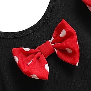 Edlike Girls Polka Dot Ballet Tutu Dress Halloween Dress Up Party Princess Dress Dance Costume (Red, 5-6 Years)