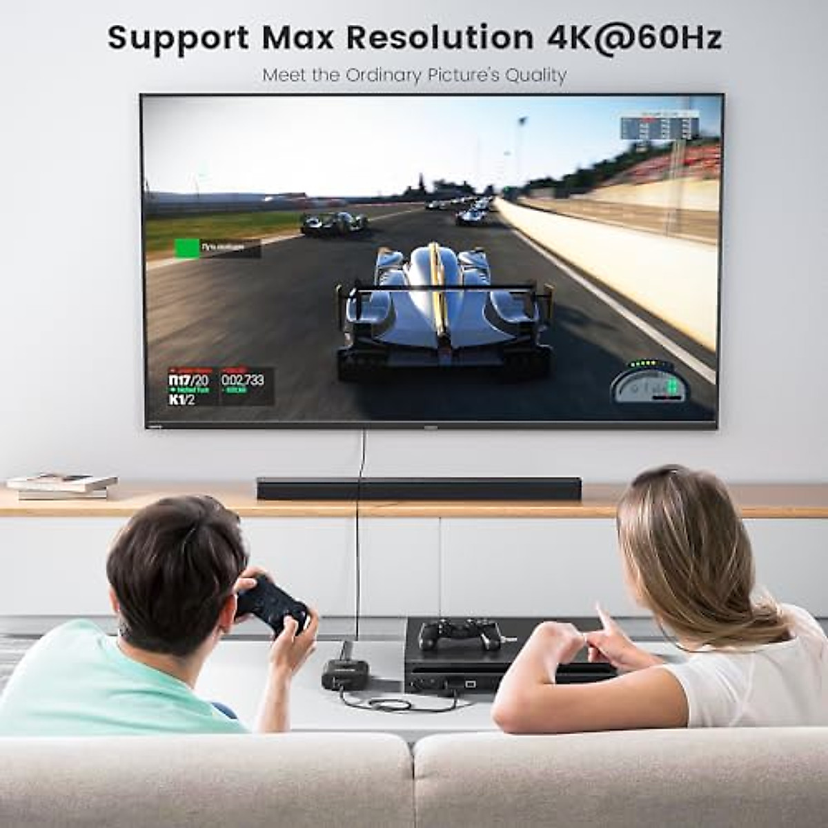 HDMI Switch, FOINNEX Bidirectional HDMI Switcher, 4K@60Hz HDMI Splitter 2 in 1 Out Support PS4/3, Xbox, NS, Blu-Ray Player, Roku (One time 1 Display)