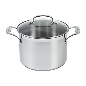 Cuisinart 3-Piece Brushed Stainless Stockpot Set (6-Quart, 8-Quart, 12-Quart)