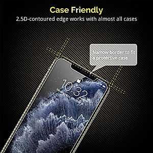 UNBREAKcable 3-Pack Screen Protector for iPhone 11 Pro/iPhone XS/iPhone X, Double Shatterproof Tempered Glass [Easy Installation Frame] [9H Hardness] [HD Clear] [Case Friendly] for iPhone 5.8 inch