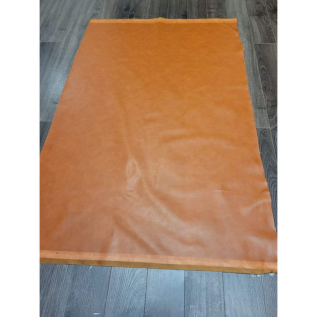 NAT Leathers,Golden Tan Brown Calf smooth Nappa Soft Faux Vegan Leather PU {Peta Approved Vegan},Synthetic Pleather 0.9 mm Nappa Vinyl Upholstery,36"x54" (Golden Tan)