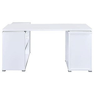 Coaster Home Furnishings Yvette L-Shape Office Desk White