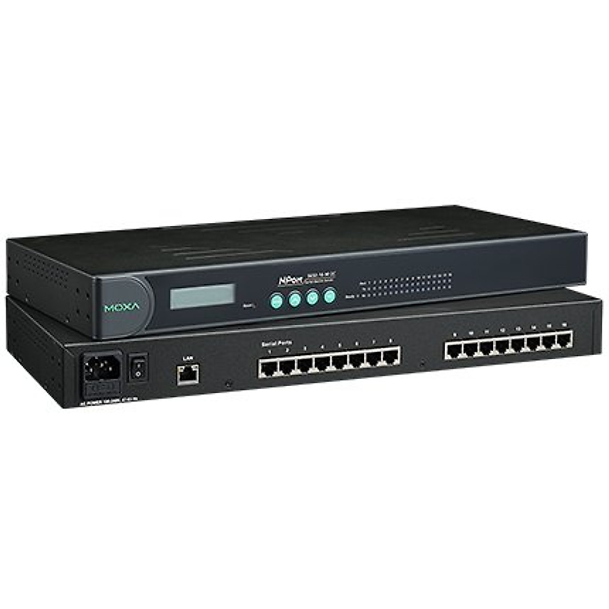 MOXA NPort 5650-16 - 16 Ports Rackmount Serial Device Server, 10/100 Ethernet, RS-232/422/485, RJ-45 8pin, 15KV ESD