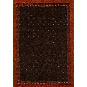 Momeni Rugs Desert Gabbeh Collection, 100% Wool Hand Knotted Contemporary Area Rug, 2' x 3', Brown
