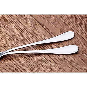 Goeielewe 2-Pack Soup Slotted Serving Spoon 7.7-inch Stainless Steel Colander Spoon for Buffet, Dinner, Restaurants, Kichen (Slotted Spoon)
