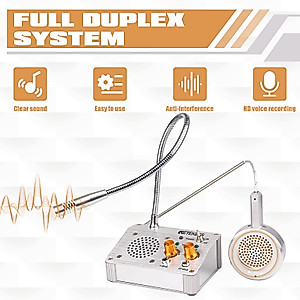Retekess TW104 Two Way Intercom, Full Duplex Intercom System with Clear Sound, Intercom System for Dining Car, Indoor, Hospital