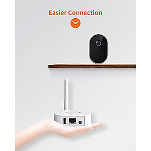 ZJX Wireless Camera System for Home Security, Outdoor Cam with Infrared Night Vision, Body Recognition, Motion Detection and IP65 Waterproof, white (BC-01)