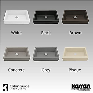 Karran QAR-740 Retrofit Farmhouse/Apron-Front Quartz Composite 34 in. Single Bowl Kitchen Sink Kit in White