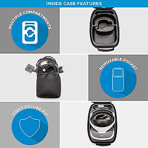 Sony PlayStation VR Headset and Accessories Carrying Case – Protective Deluxe Travel Case – Black Ballistic Exterior – Official Sony Licensed Product