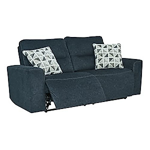 Signature Design by Ashley Paulestein 2 Seat Reclining Power Sofa, 81"W x 41"D x 40"H, Blue